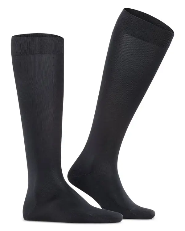 Falke Tiago Organic Cotton Blend Knee High Dress Socks - Dark Navy