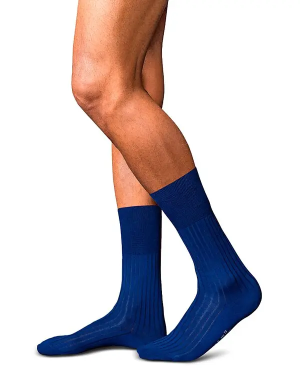 Falke No. 13 Piuma Cotton & Nylon Dress Socks - Royal Blue
