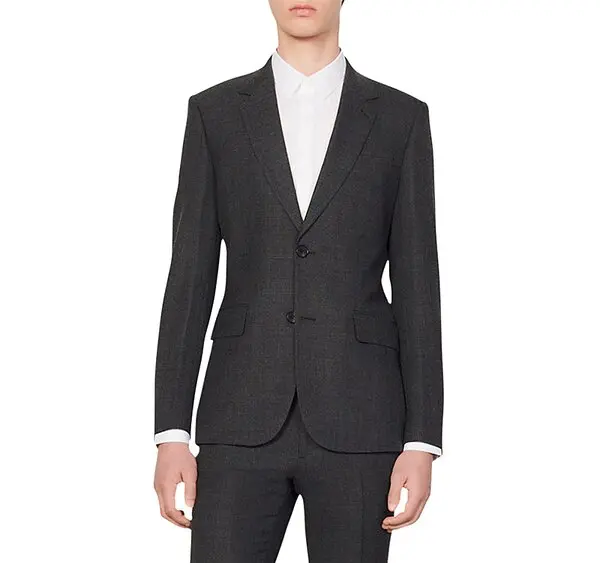 Sandro Legacy Gray Suit Jacket - Mocked Grey