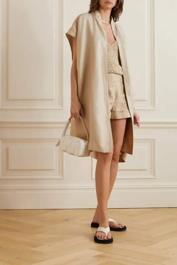 Loro Piana Draped Linen Vest