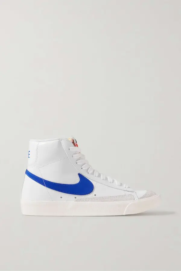 Nike Blazer Mid '77 Vintage Suede-trimmed Leather Sneakers