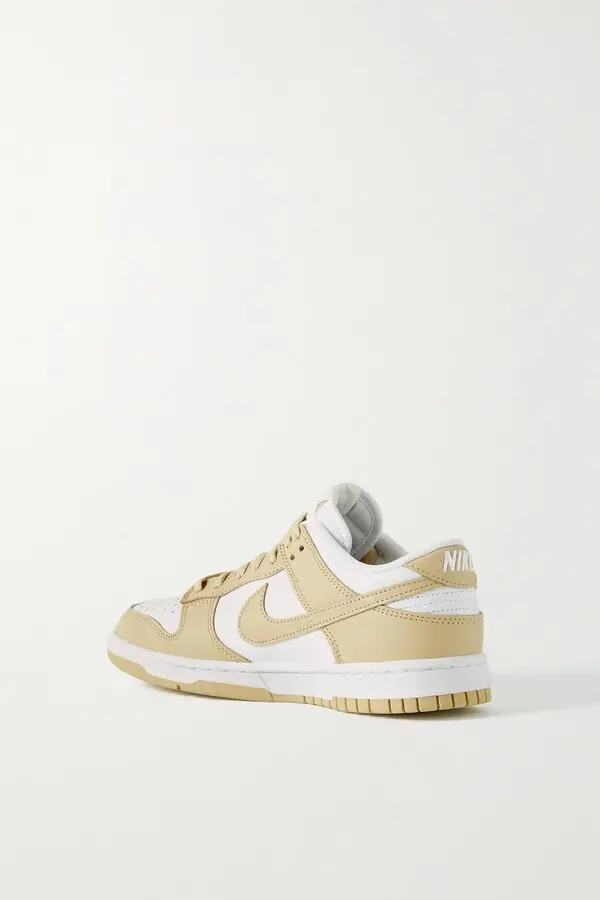 Nike Dunk Low Retro Leather Sneakers - Gold