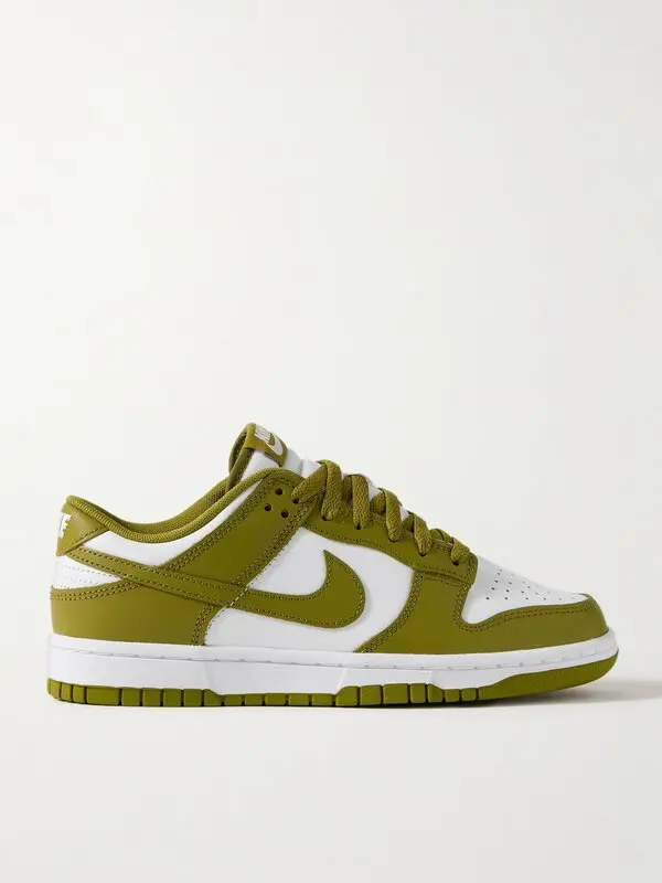 Nike Dunk Low Retro Leather Sneakers - Green