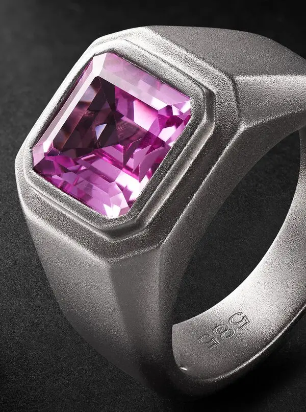 42 SUNS 14 Karat Gold Laboratory-grown Sapphire Ring