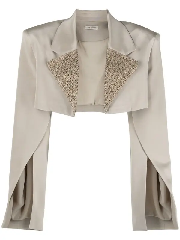THE MANNEI Marica Cropped Blazer - Neutrals