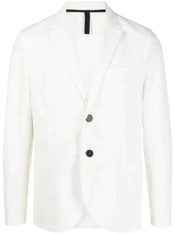 Harris Wharf London Single-breasted Cotton Blazer - White