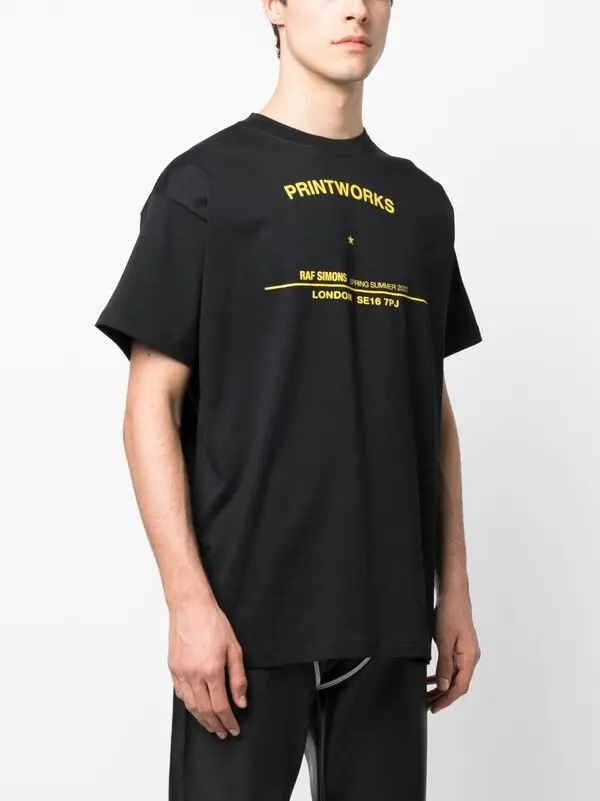 RAF SIMONS Tシャツ Sサイズ ブラック Raf Simons Printworks Tour T-Shirt In Black - 64% Off | Editorialist