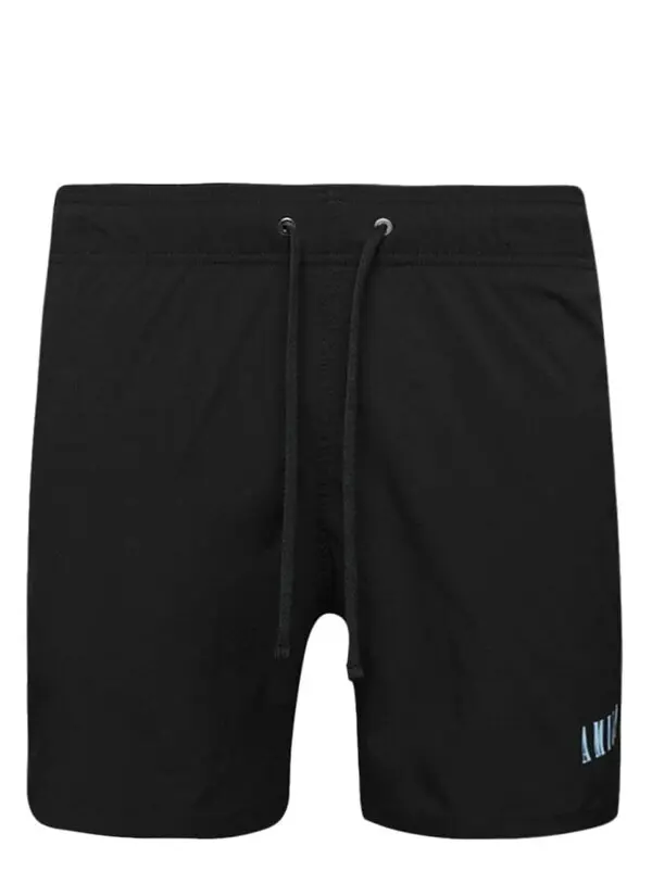 Amiri Logo-embroidered Swim Shorts - Black