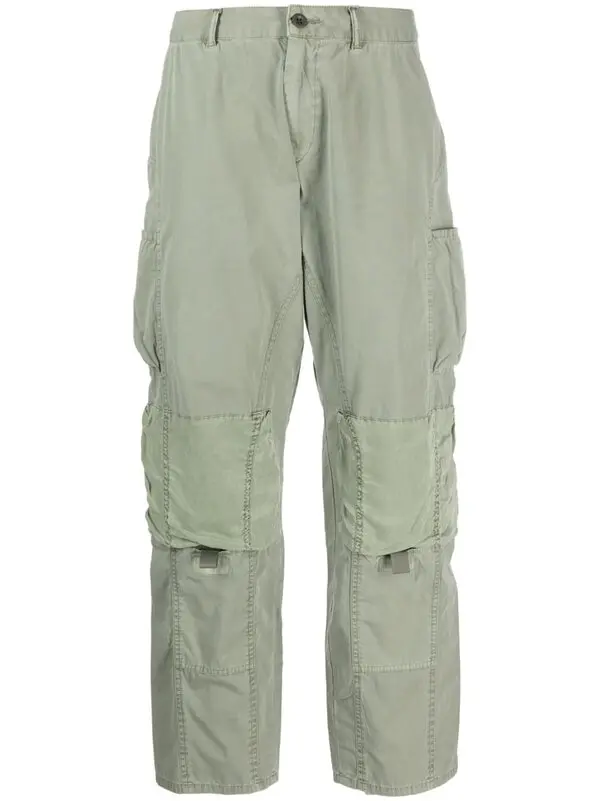John Elliott Mid-rise Straight-leg Trousers - Green