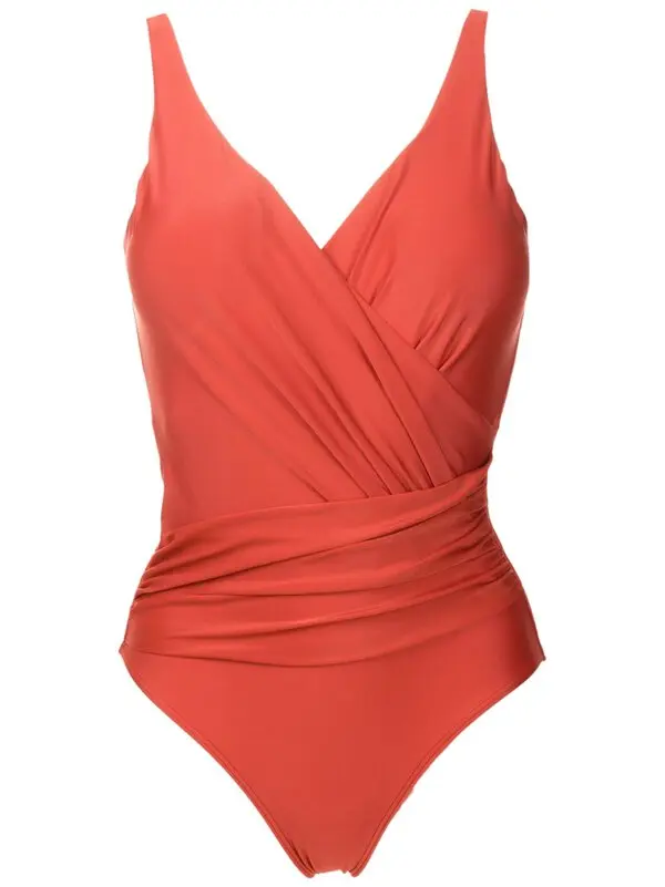 LYGIA & NANNY Maísa Liso Draped Swimsuit - Orange