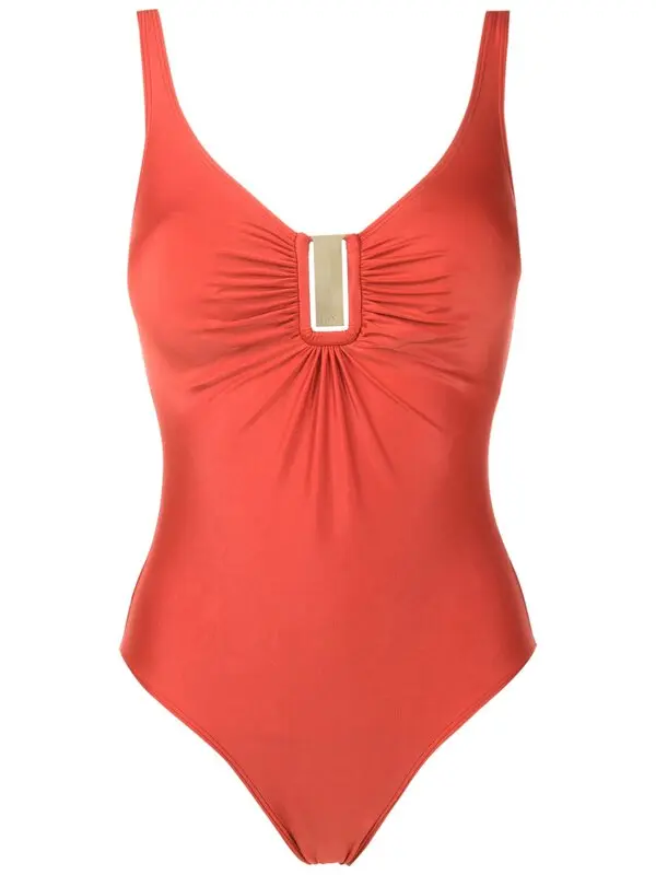 LYGIA & NANNY Mirassol Liso Logo-plaque Swimsuit - Orange