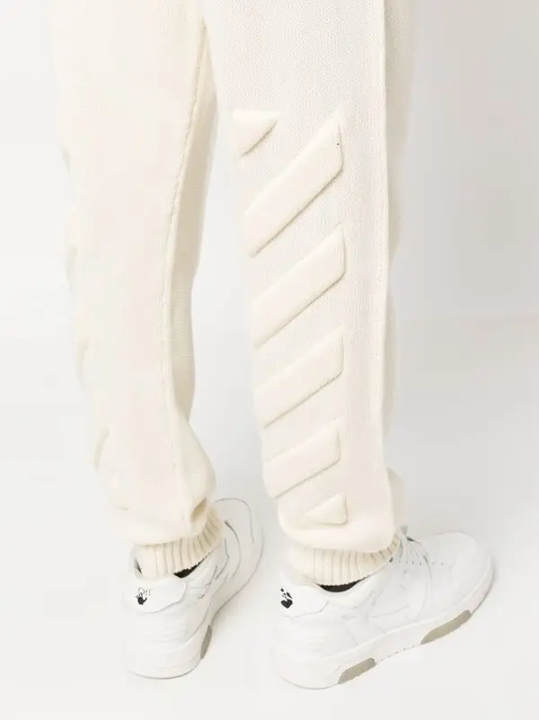 Off-White Diag-stripe Knitted Track Pants - Neutrals