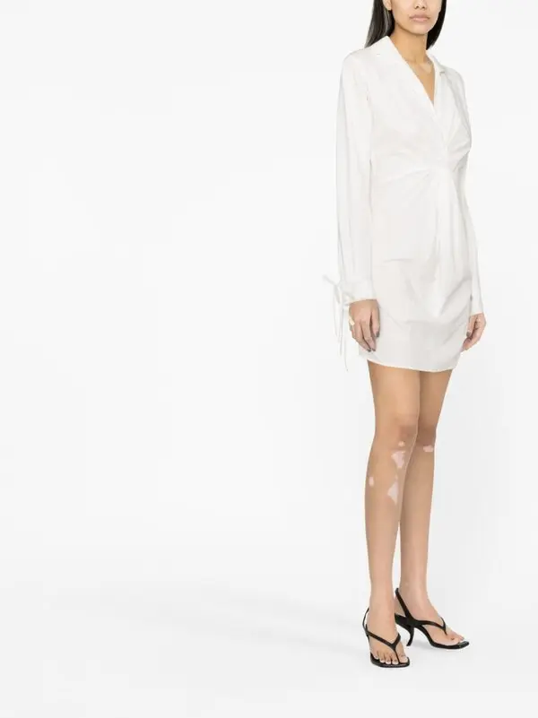 ANDREĀDAMO Long-sleeve Shirt Dress - White