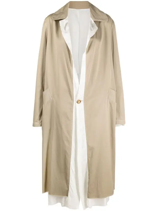 EDWARD CUMING Layered Single-breasted Coat