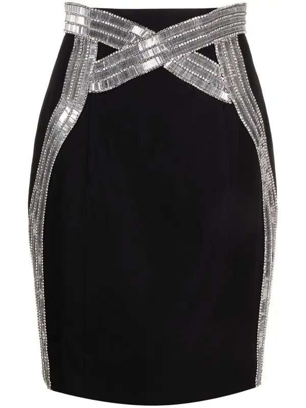 Balmain Sequin-embellished Pencil Skirt