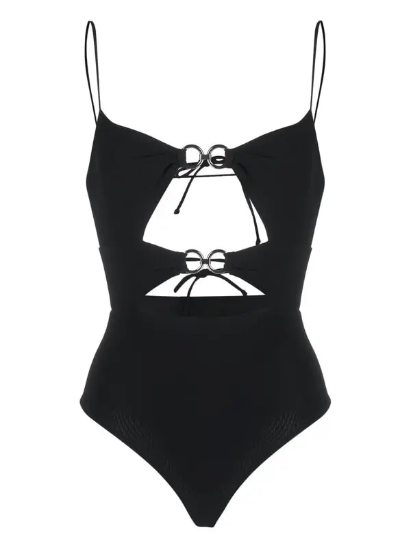 NENSI DOJAKA Ring-embellished Swimsuit - Black