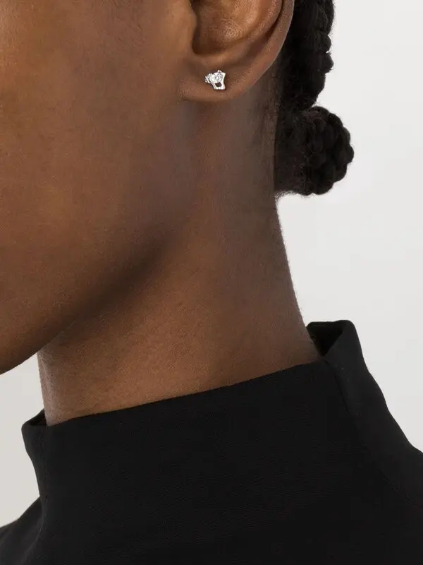 MARIA BLACK 14kt White Gold Diamond Stud Earring - Silver