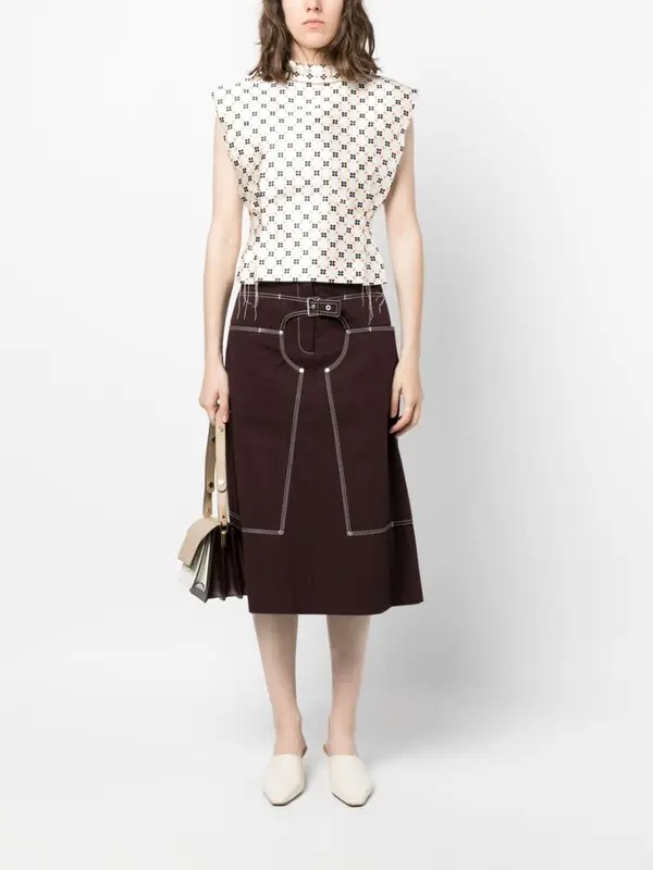 LANVIN Floral-print Sleeveless Blouse