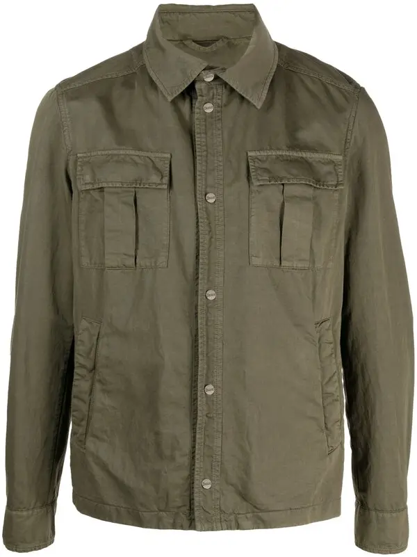 Herno Cotton-blend Button-up Shirt - Green
