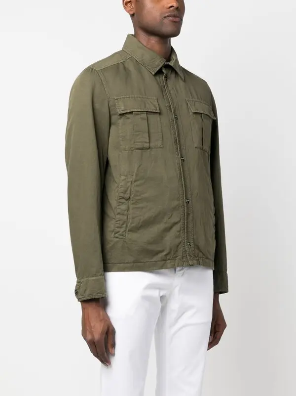 Herno Cotton-blend Button-up Shirt - Green