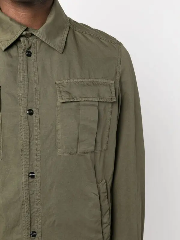 Herno Cotton-blend Button-up Shirt - Green