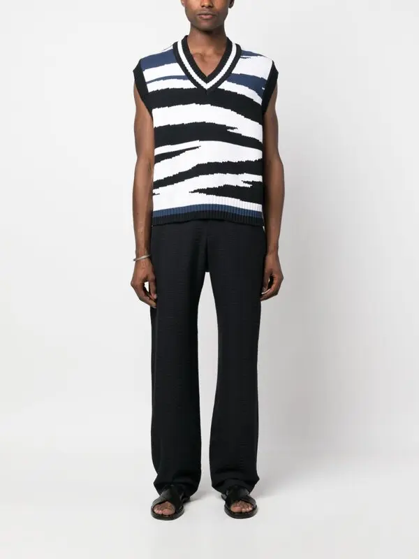 Missoni V-neck Knitted Vest Top - White