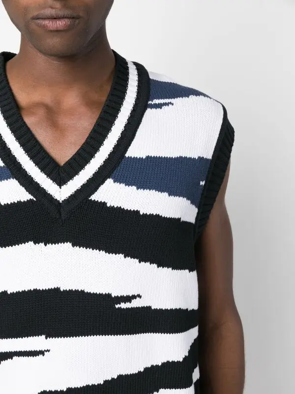 Missoni V-neck Knitted Vest Top - White