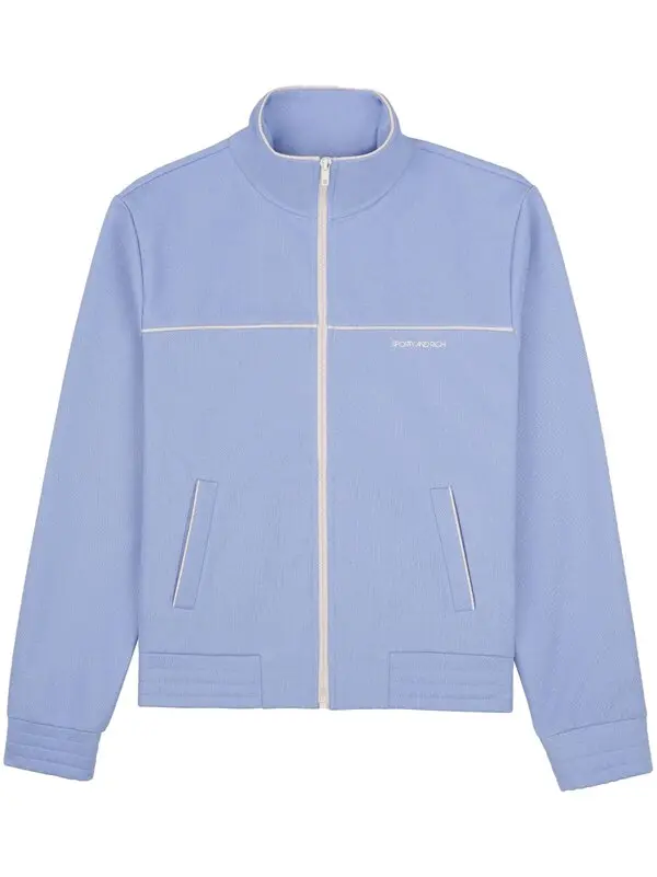 SPORTY & RICH Logo-print Zip-up Jacket