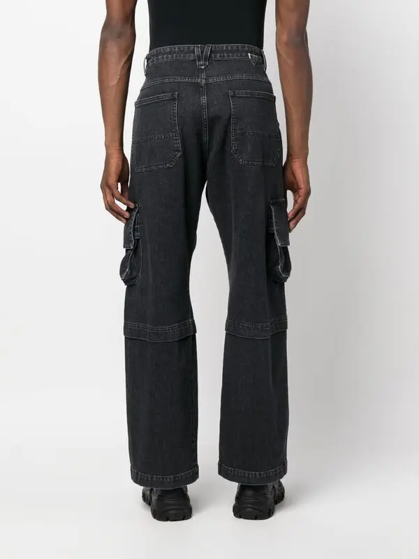 HTC LOS ANGELES Straight-leg Denim Cargo Jeans