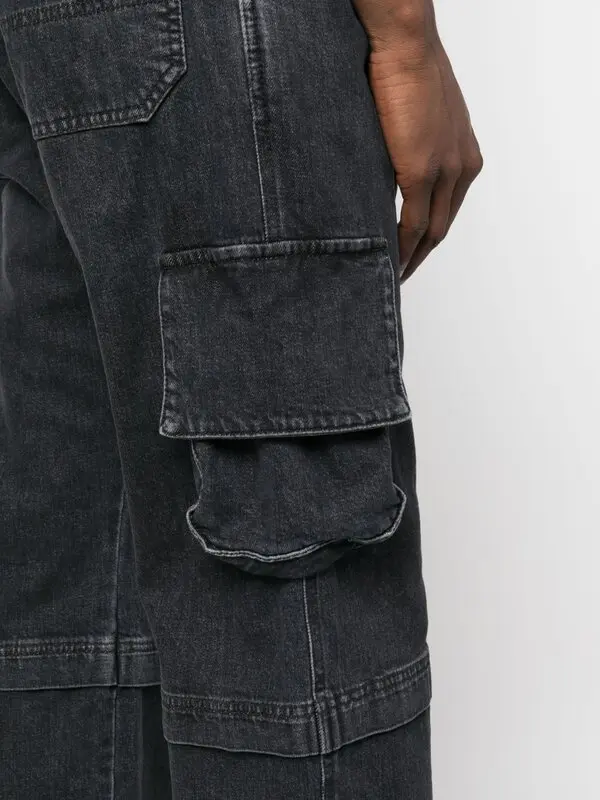HTC LOS ANGELES Straight-leg Denim Cargo Jeans