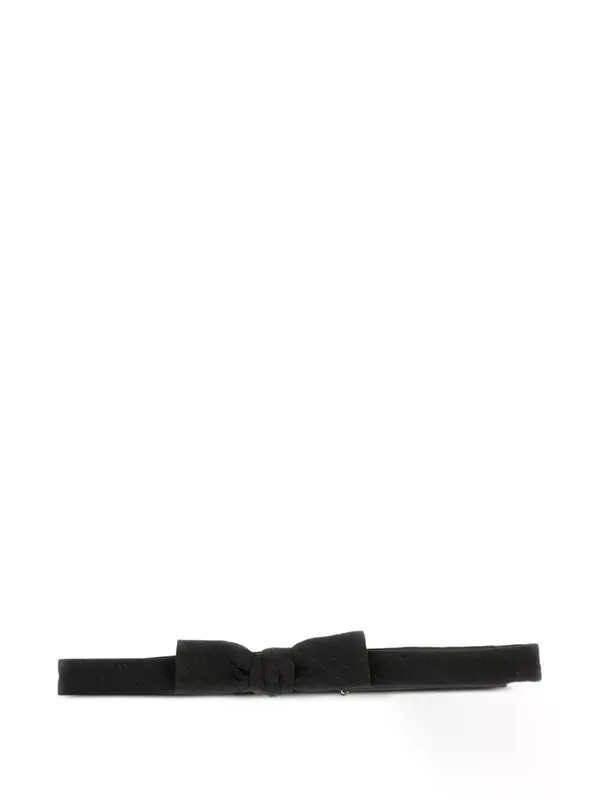Gucci Bow-embellishment Leather Belt - Black