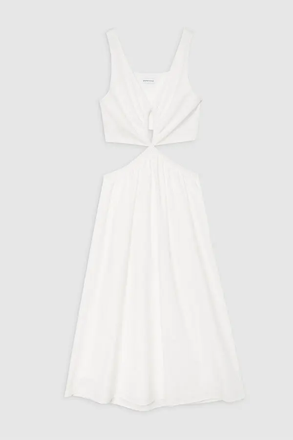 ANINE BING Dione Midi Dress With Cutouts