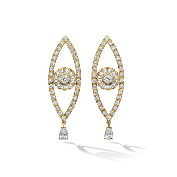 CADAR Reflections Diamond Drop Earrings - One-color