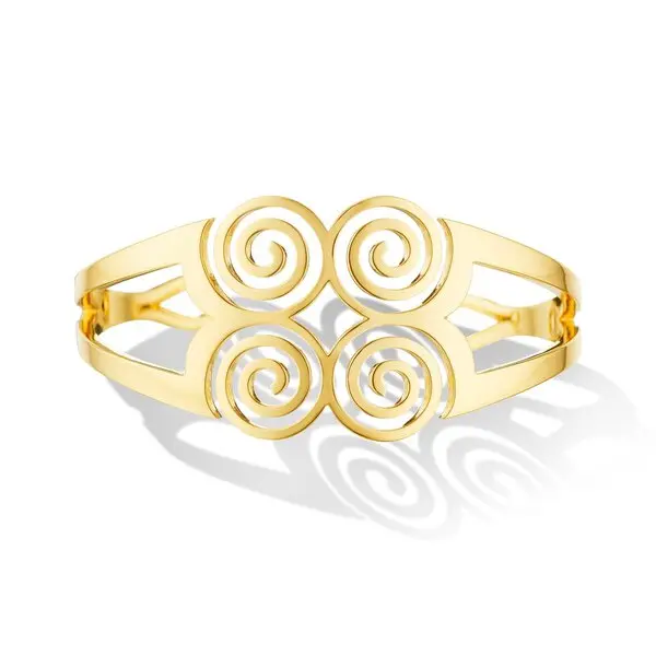 CADAR Yellow Gold Essence Cuff Bracelet