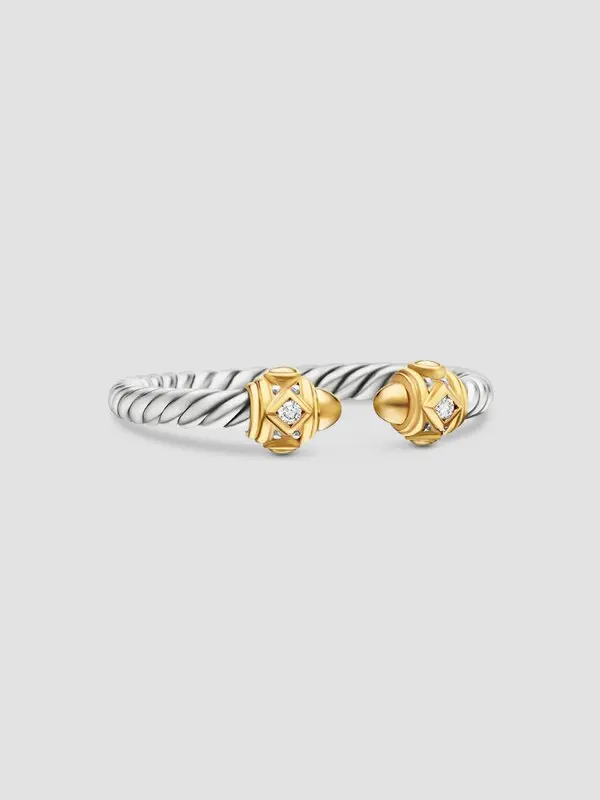 David Yurman Renaissance Ring In Sterling - Gold Dome