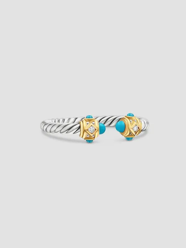 David Yurman Renaissance Ring In Sterling - Turquoise