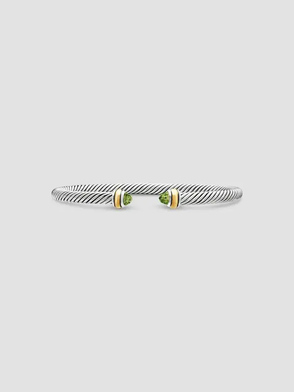 David Yurman Cable Classics Color Bracelet With 18k Yellow Gold - Peridot