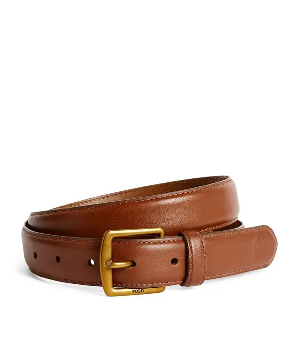 Polo Ralph Lauren Logo Leather Belt - Brown