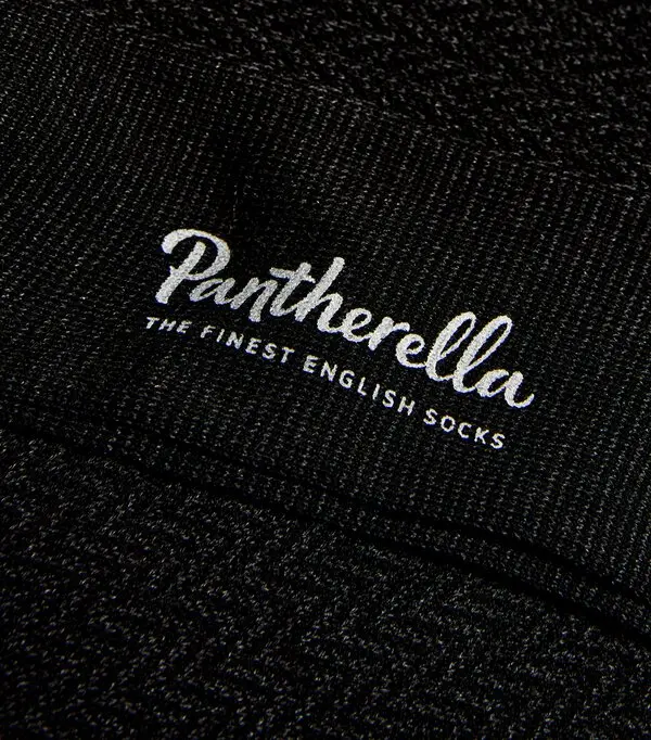 Pantherella Cotton Herringbone Socks - Black