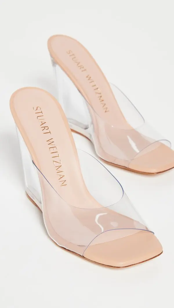 STUART WEITZMAN 100mm Tia Lucite Wedges