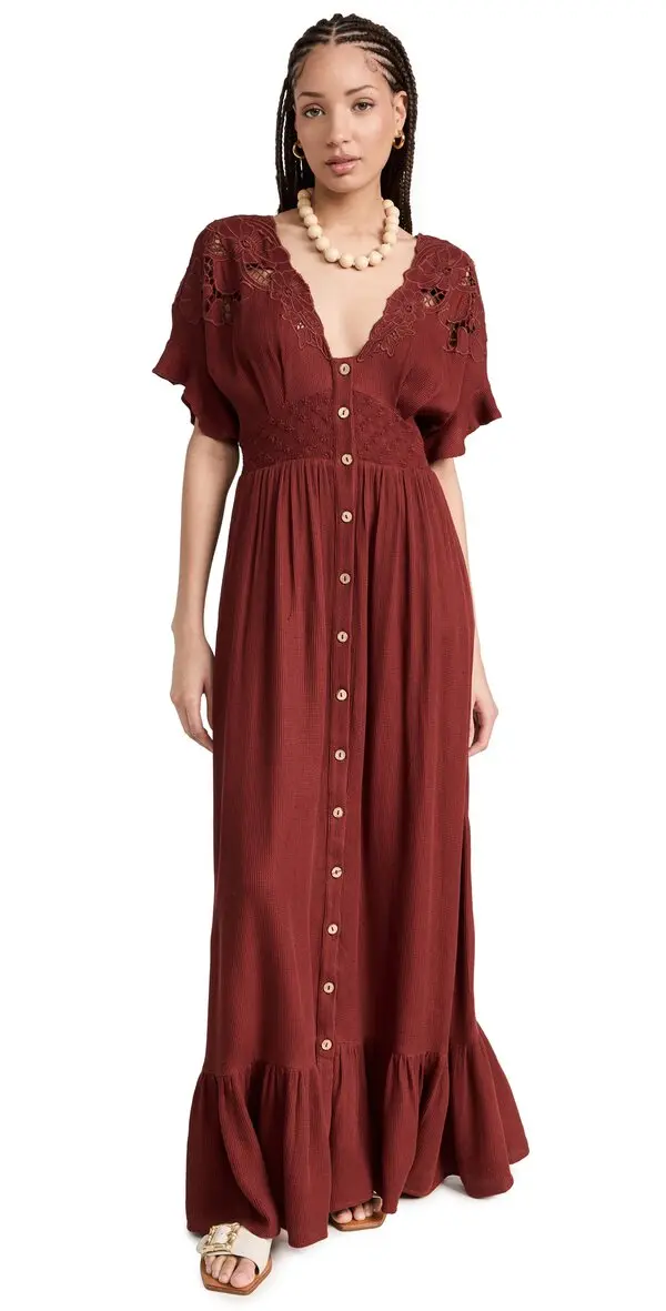 knee length dresses for ladies Petal and Pup Women's Colette Maxi Dress - Garden Floral