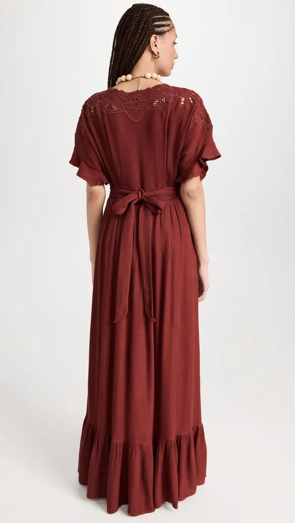 chinese dress ladies Colette Premium Long Sleeved Ribbed Knit Maxi Dress in Slate main image 1