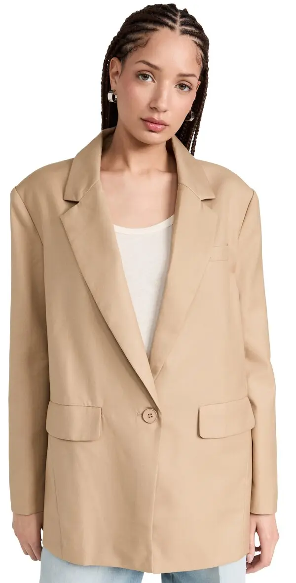 Lioness Single-button Twill Blazer