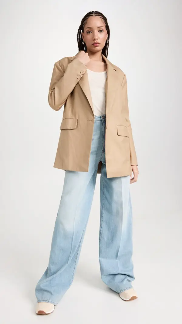 Lioness Single-button Twill Blazer