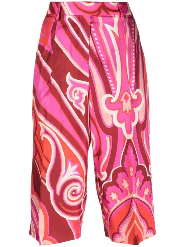 Etro Graphic-print Knee-length Shorts