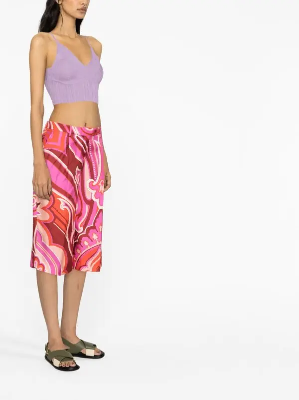 Etro Graphic-print Knee-length Shorts