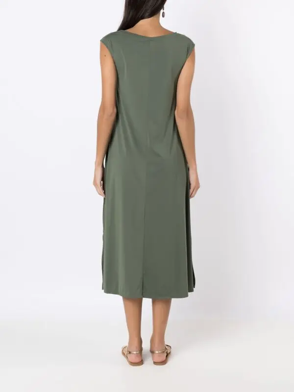 LYGIA & NANNY Tie Shift Midi Dress - Green