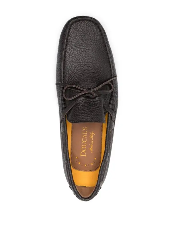 DOUCAL'S Lace-up Leather Loafers - Brown