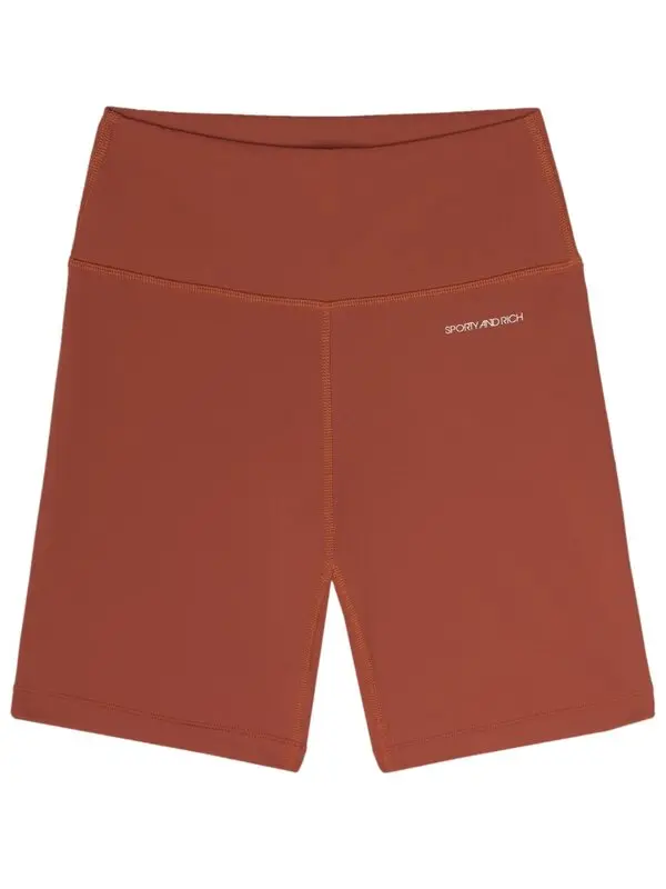 Sporty & Rich Logo-print Biker Shorts