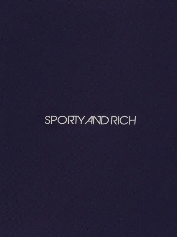 SPORTY & RICH Logo-print Biker Shorts - Blue